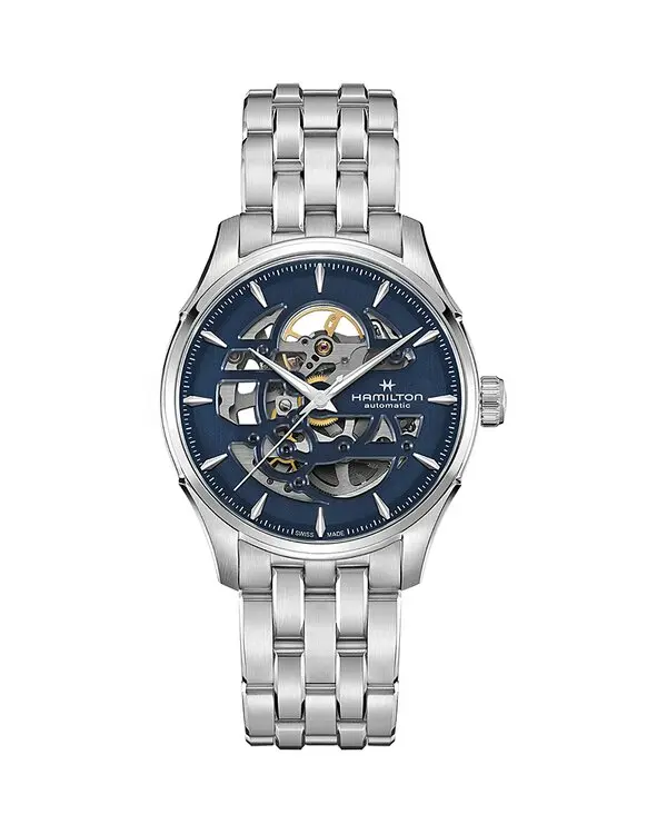 Hamilton Jazzmaster Skeleton Watch - Blue/silver