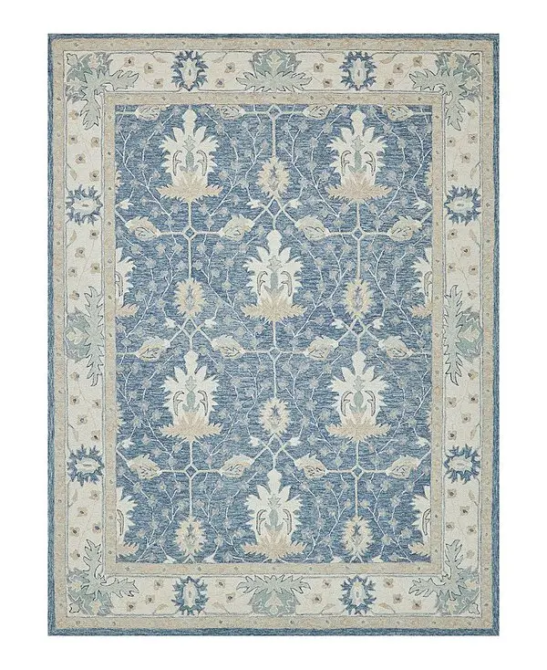 EXQUISITE RUGS Claremont Oushak 6793 Area Rug, 6' X 9 - Blue/ivory