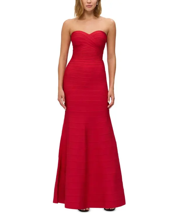 Herve Leger The Sara Gown - Lipstick Red