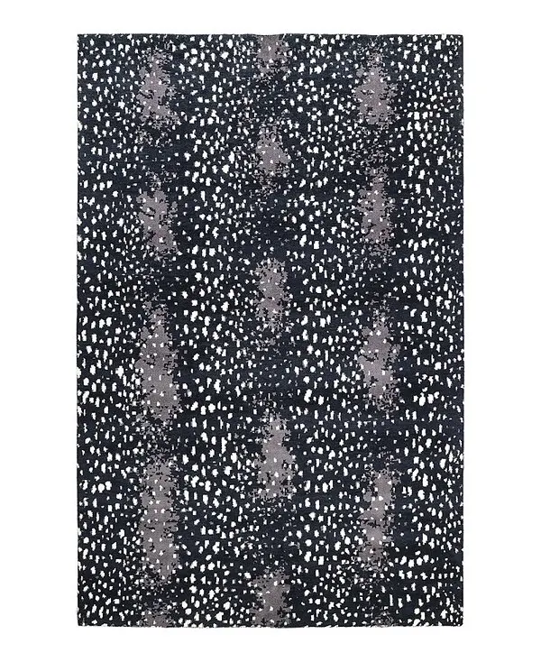 TIMELESS RUG DESIGNS Louis S3253 Area Rug, 3' X 5 - Black