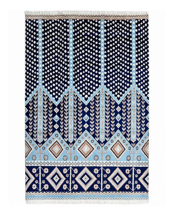 TIMELESS RUG DESIGNS Hudson S3399 Area Rug, 3' X 5 - Blue