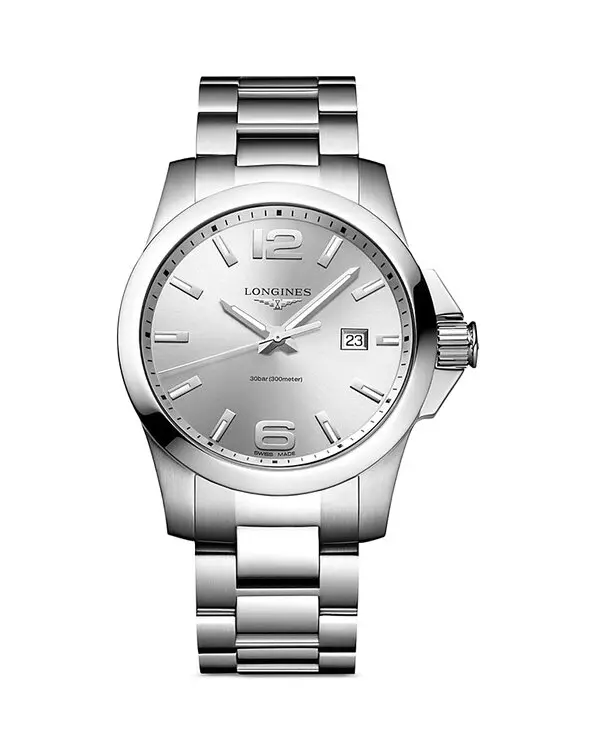 LONGINES Conquest 41mm Watch - Silver/silver