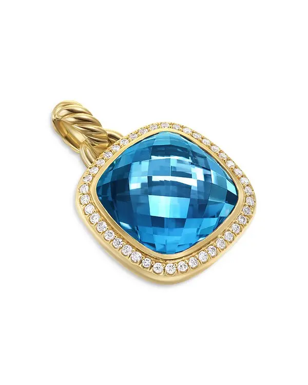 David Yurman Albion Hampton Blue Topaz And Diamond Pendant - Hampton Blue Topaz/gold