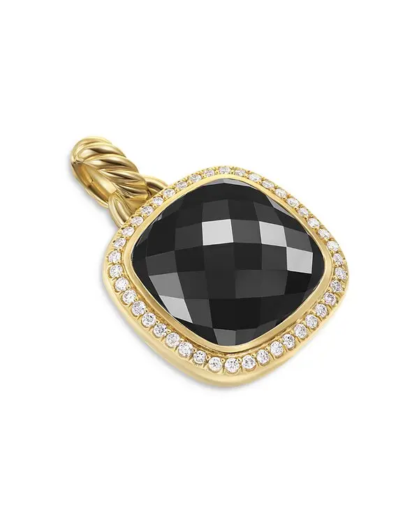 David Yurman Albion Pendant In 18k Yellow Gold With Black Onyx And Diamonds - Black Onyx/gold