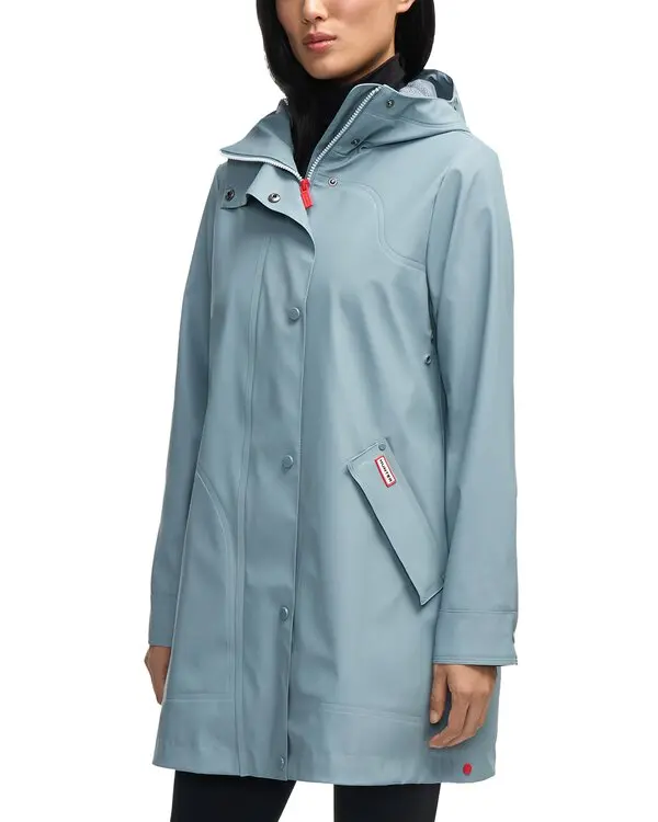 Hunter Abbey Short Rubberized Rain Jacket - Blizzard Blue