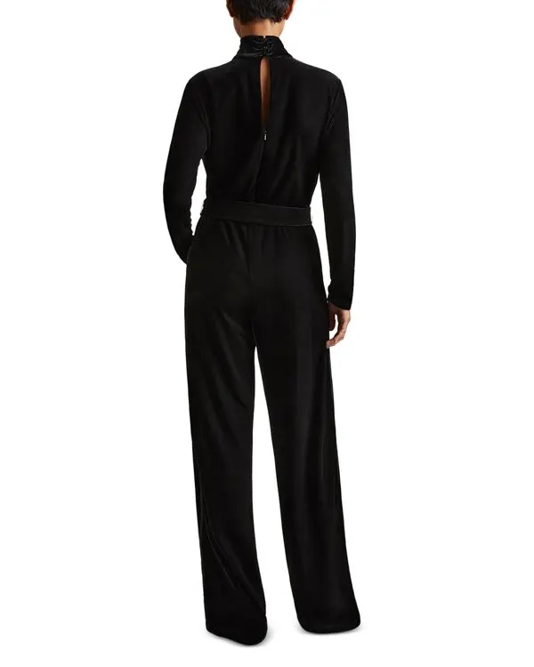 REISS Vera Velvet Jumpsuit