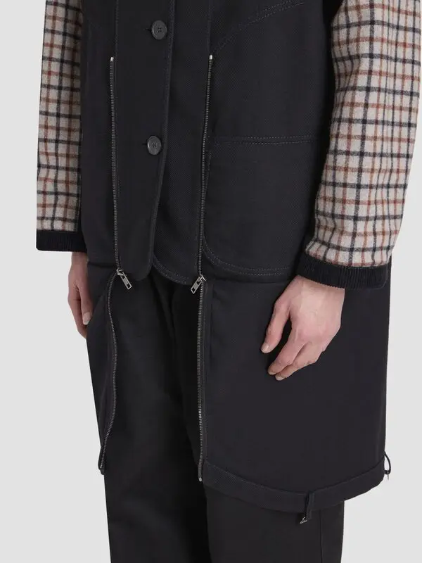 MAISON MARGIELA Wool & Cotton Button-up Coat