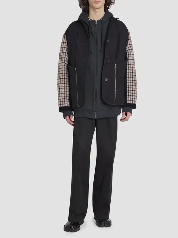 MAISON MARGIELA Wool & Cotton Button-up Coat