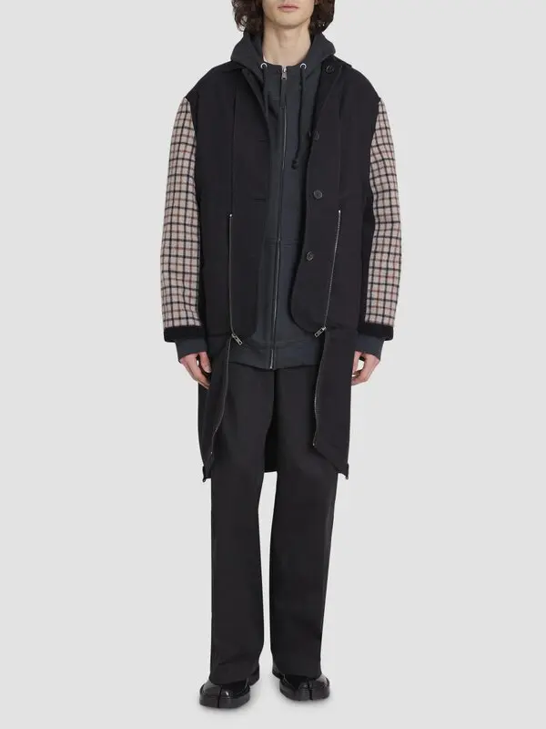 MAISON MARGIELA Wool & Cotton Button-up Coat