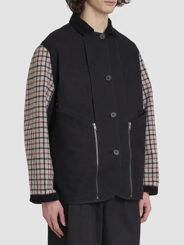 MAISON MARGIELA Wool & Cotton Button-up Coat