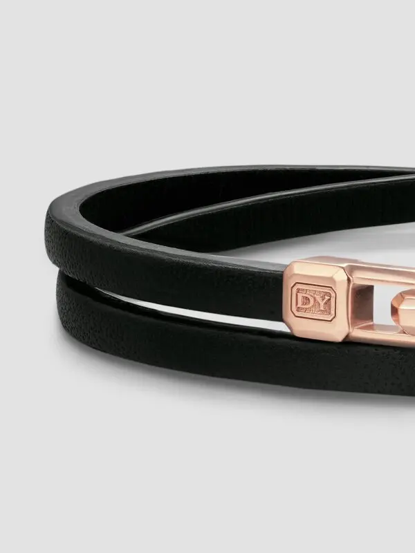 David Yurman Streamline Double Wrap Leather Bracelet, 5.2mm