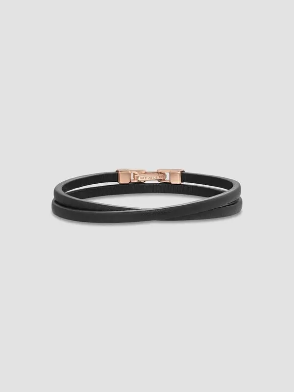 David Yurman Streamline Double Wrap Leather Bracelet, 5.2mm
