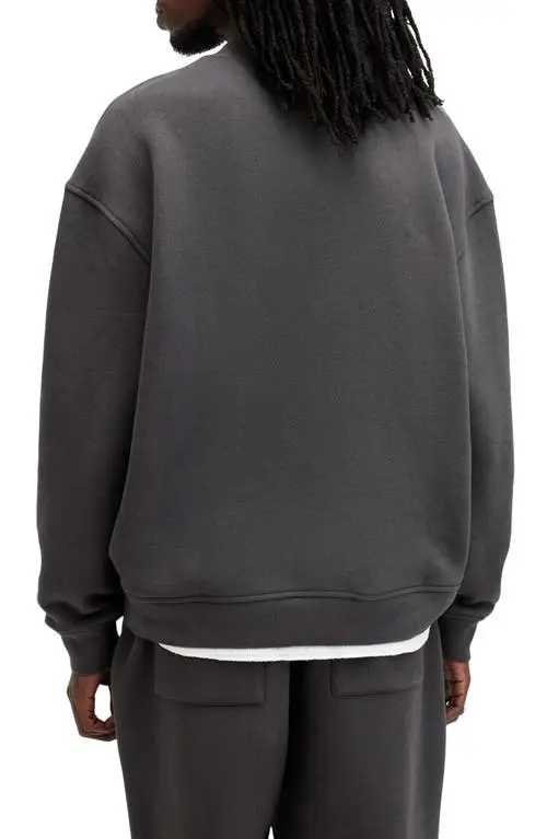 ALLSAINTS Haven Embroidered Logo Sweatshirt - Washed Black