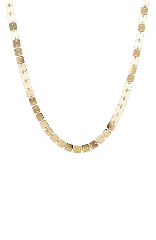 Lana Jewelry 14k Gold Laser Square Chain Necklace - Yellow Gold