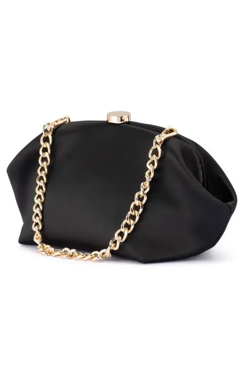 OLGA BERG Karina Satin Frame Clutch