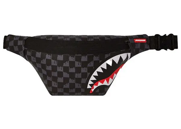 SPRAYGROUND Drip Check Shark Savvy Crossbody - Black