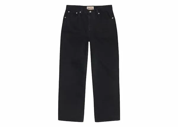 StÜssy Relaxed Fit Denim Jeans - Black