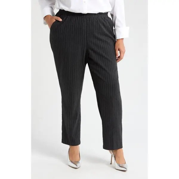 Universal Standard Pinstripe High-waist Trousers
