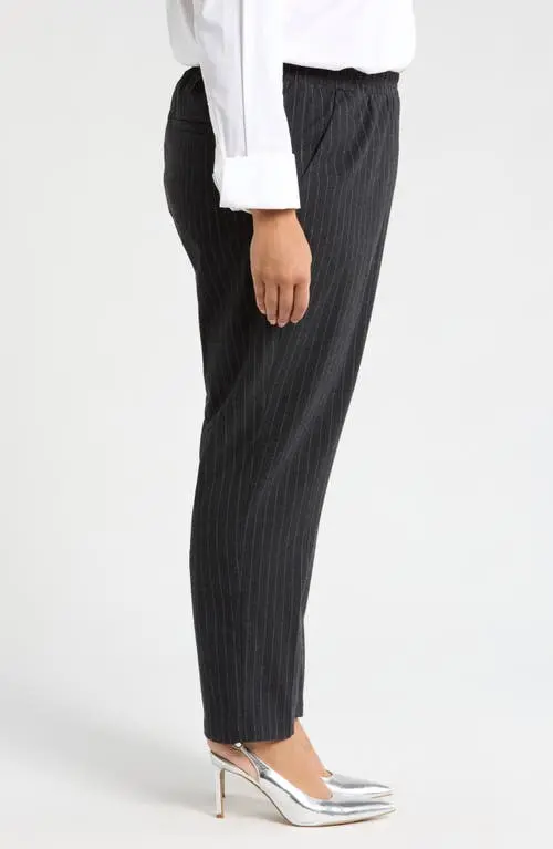 Universal Standard Pinstripe High-waist Trousers