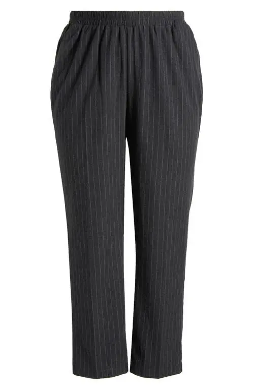 Universal Standard Pinstripe High-waist Trousers