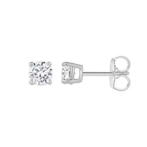 LUVMYJEWELRY 0.60 Ct Tw Lab Grown Diamond Stud Earrings - 14k White Gold