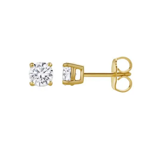 LUVMYJEWELRY 0.50 Ct Tw Lab Grown Round Diamond 14k Gold Stud Earrings - 14k Yellow Gold