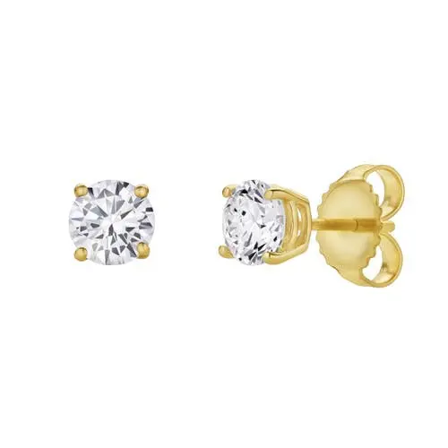 LUVMYJEWELRY 0.75 Ct Tw Lab Grown Diamond Stud Earrings - 14k Yellow Gold