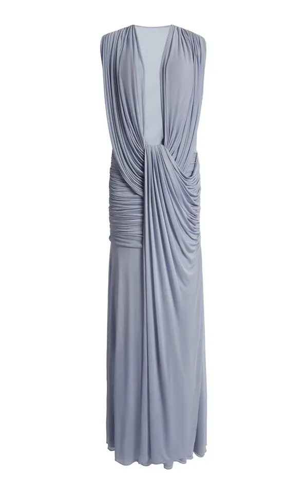 Christopher Esber Ripple Draped Gown - Light Grey