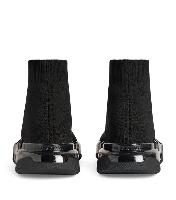 Balenciaga Speed 2.0 Clear Sole Sneakers - Black