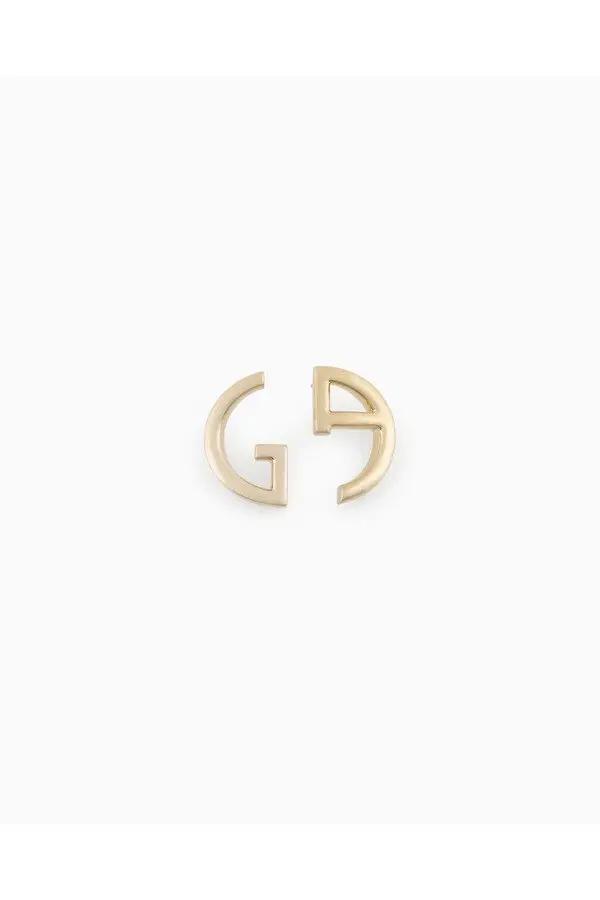 Giorgio Armani Ga Logo Earrings - Gold