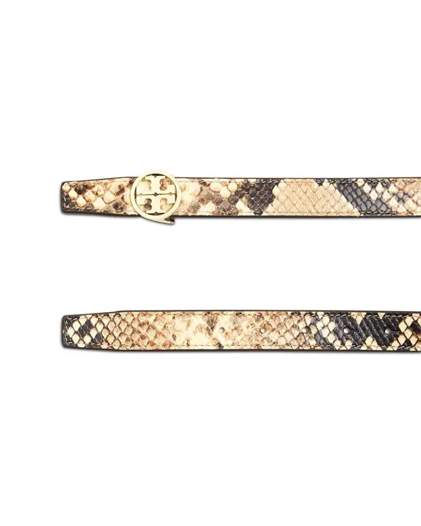 Tory Burch 1” Miller Snake Embossed Belt In Snake/Gold/Black Size: XS Tory Burch Miller 1 main image 2