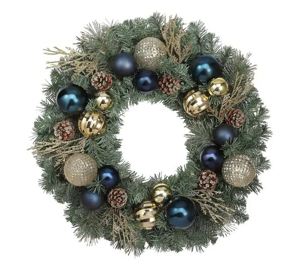 HAUTE DECOR 24' Prelit Sutton Place Wreath
