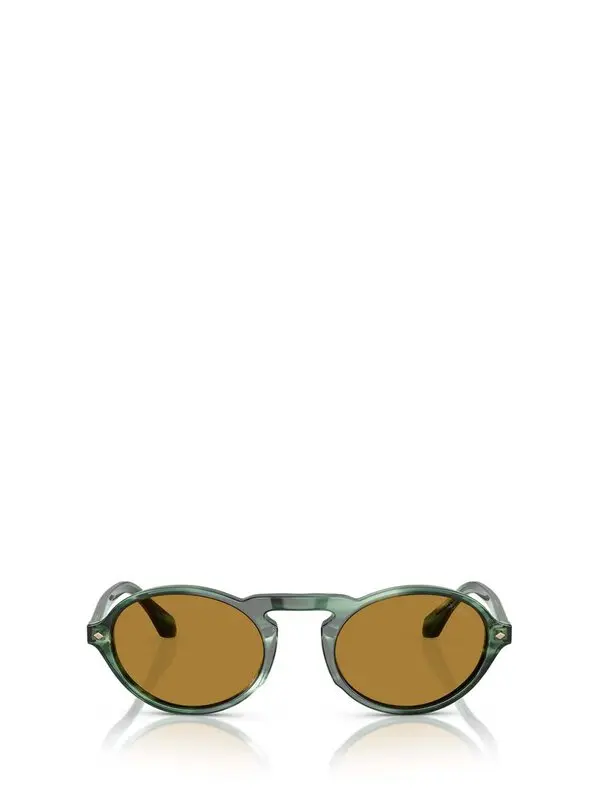 Giorgio Armani Oval Sunglasses - Striped Green