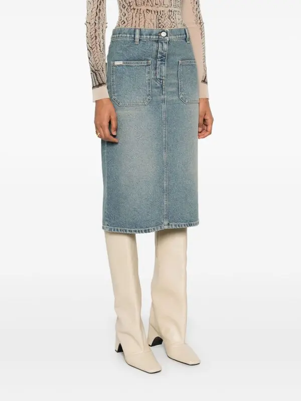 COURREGES Denim Midi Skirt