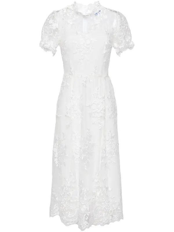 MACGRAW Porcelain Lace Overlay Dress