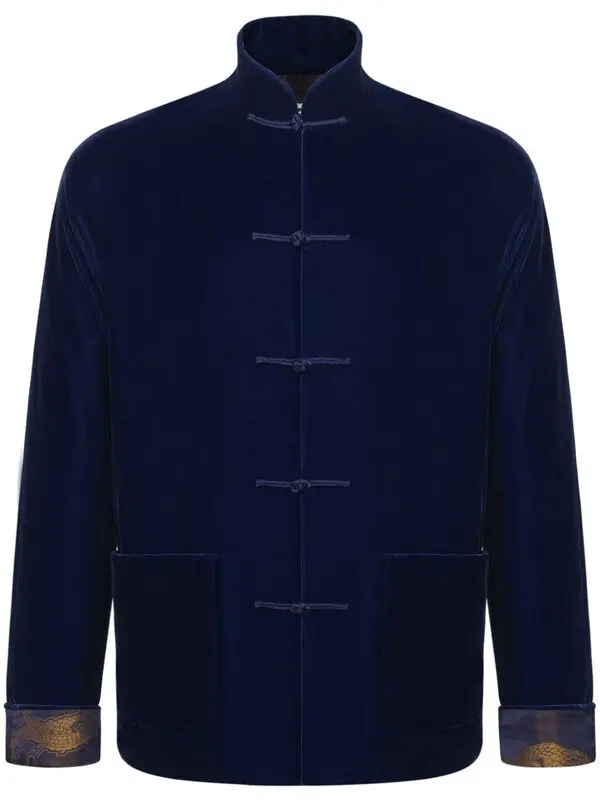 Shanghai Tang Velvet Dragon-jacquard Jacket