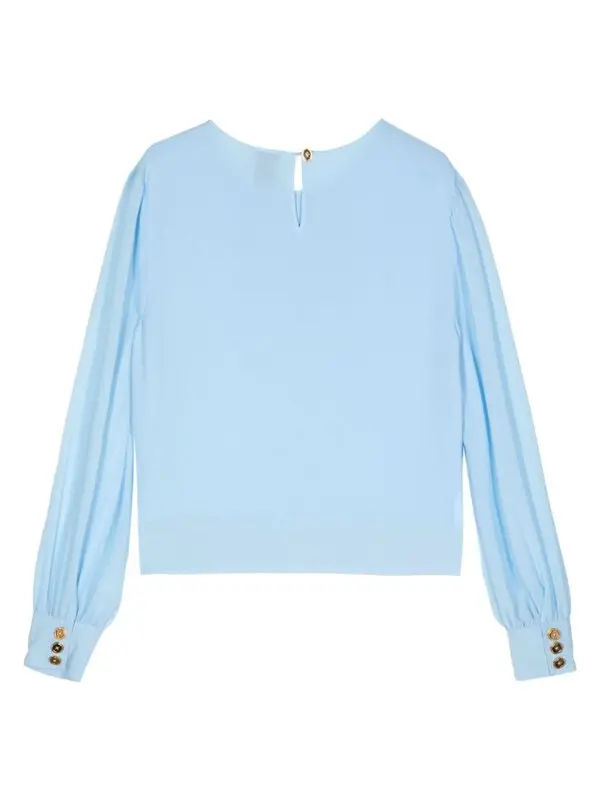 EDWARD ACHOUR PARIS Pleated Long-sleeve Blouse