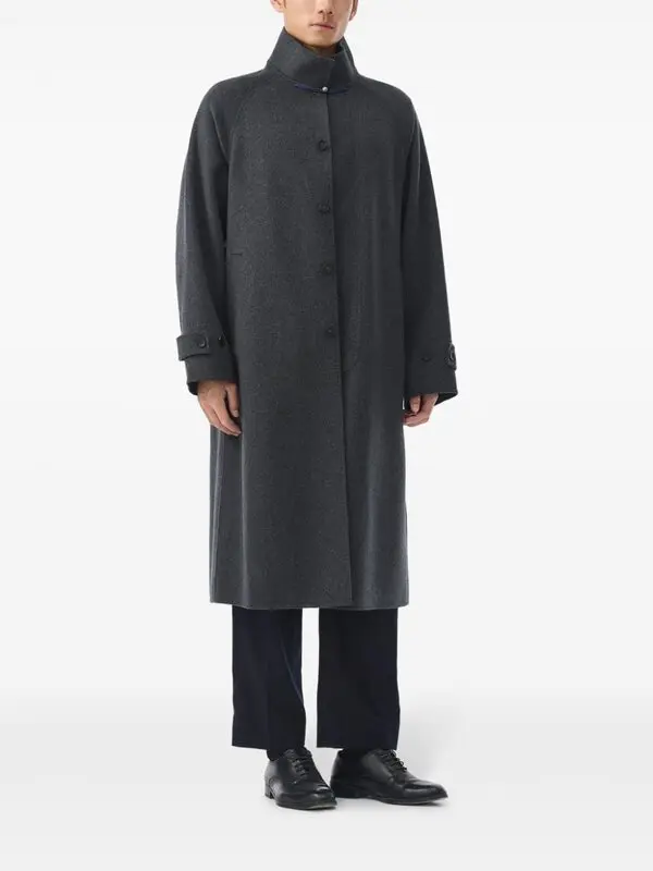 Shanghai Tang Mandarin-collar Cashmere Coat
