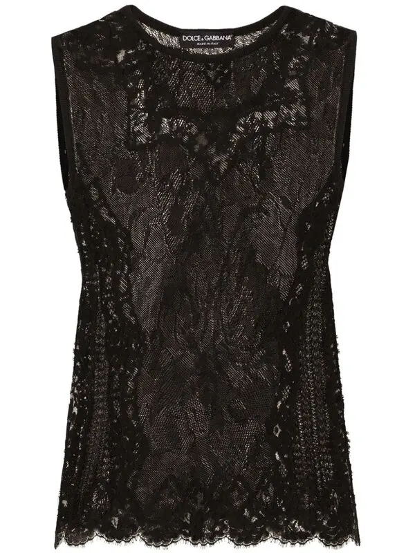 Dolce & Gabbana Lace Knit Top