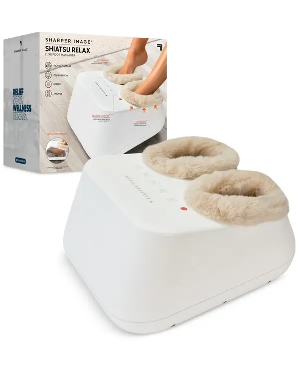SHARPER IMAGE Shiatsu Relax Luxe Foot Massager