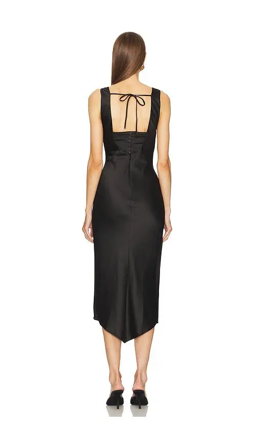 Michael Costello X Kylen Midi Dress - Black - 6% Off | Editorialist
