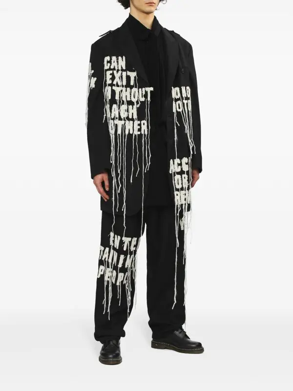Yohji Yamamoto Embroidered Blazer