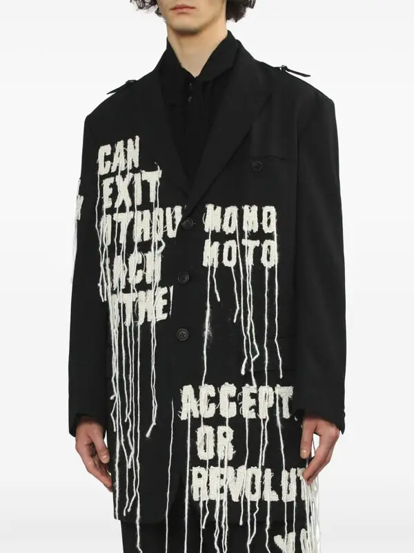 Yohji Yamamoto Embroidered Blazer