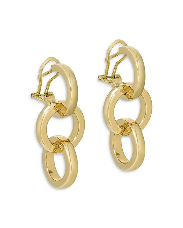 L. KLEIN 18k Yellow Duetto Triple Hoop Earrings - Gold