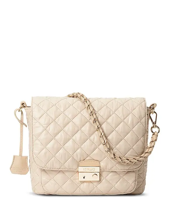 Mz Wallace Crosby Lock Medium Crossbody - Buff/gold