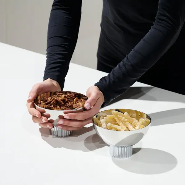 ANNA NEW YORK Striations Nut Bowl - Silver