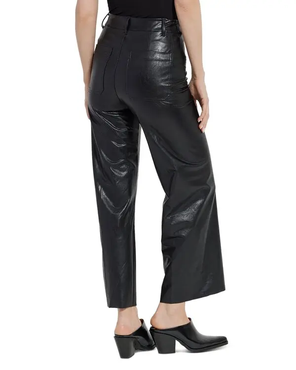 Lyssé High-rise Faux Leather Cropped Pants - Kohl Black