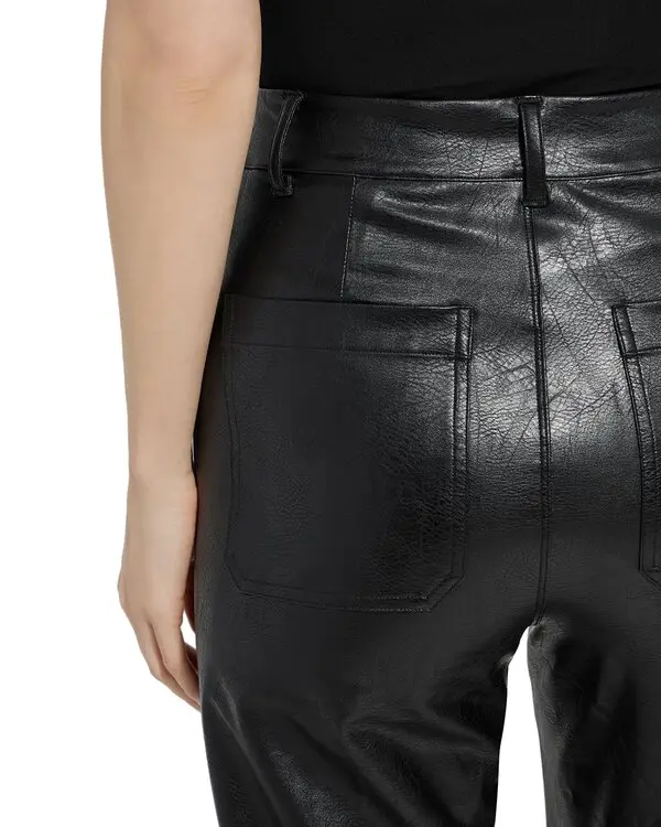 Lyssé High-rise Faux Leather Cropped Pants - Kohl Black