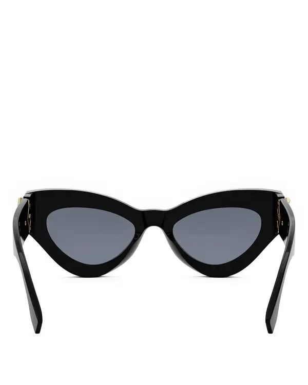 Fendi Ff Diamond Cat Eye Sunglasses - Black/blue Solid