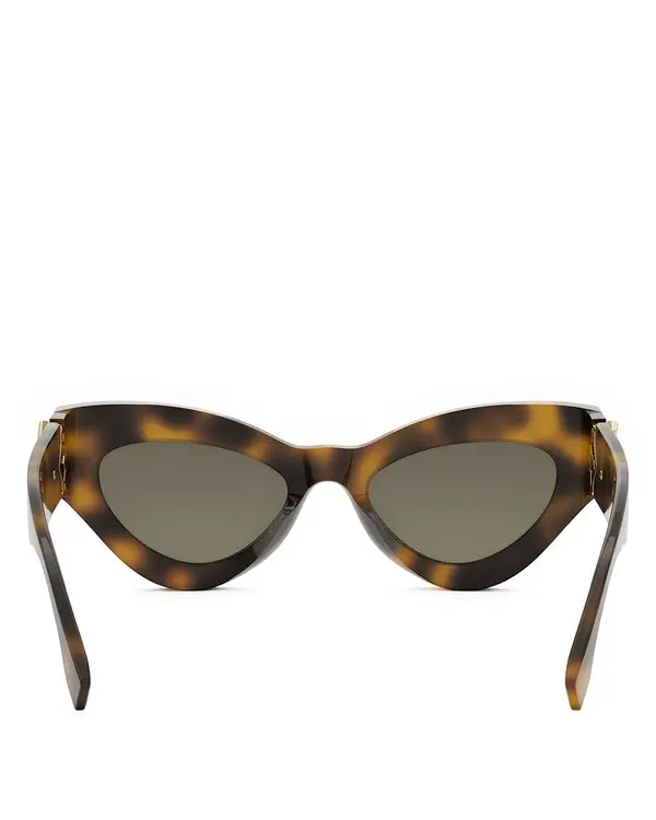 Fendi Ff Diamond Cat Eye Sunglasses - Havana/gray Solid